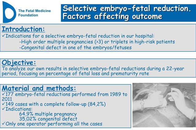 Selective embryo-fetal reduction | PPTX | Pregnancy | Reproductive Health