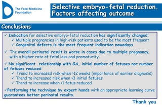 Selective embryo-fetal reduction | PPTX