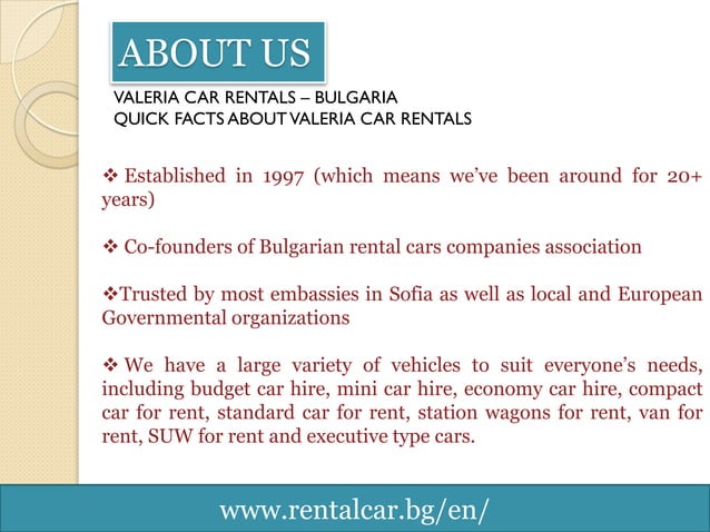 car rental Sofia | rentalcar.bg