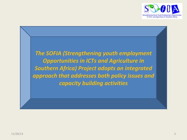 Patrick Masarirambi - SOFIA project overview | PPT