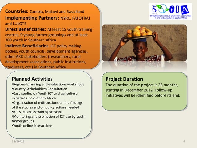 Patrick Masarirambi - SOFIA project overview | PPT