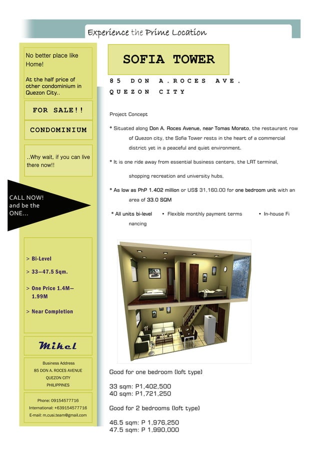 Sofia Tower By Mikel | PDF