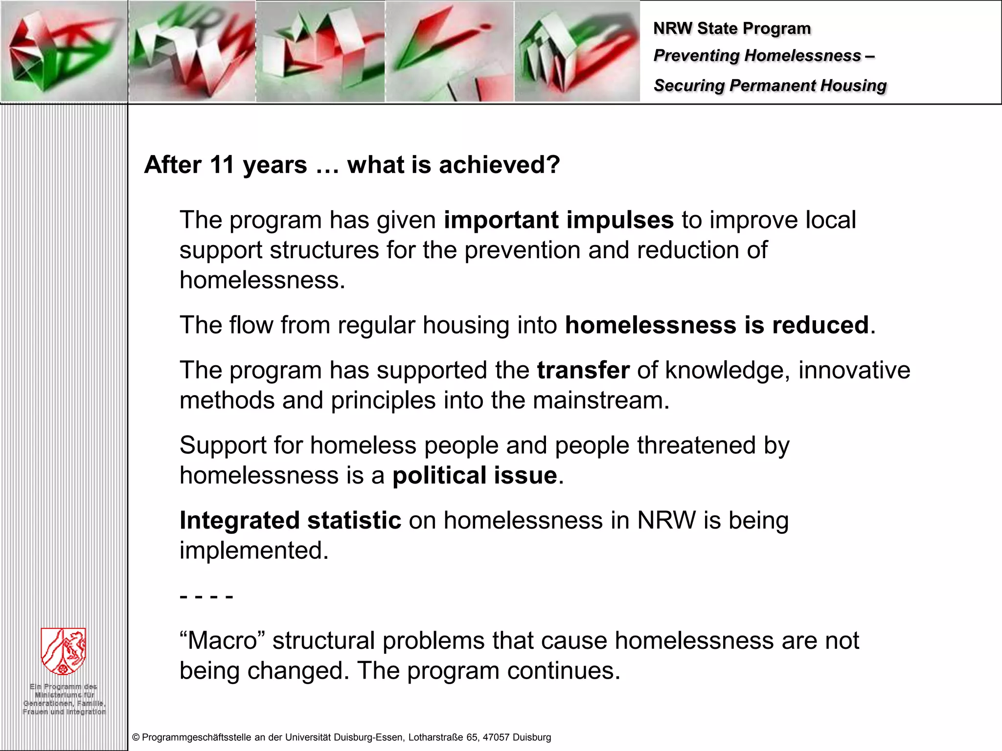 Leadership in the fight against homelessness | PPT