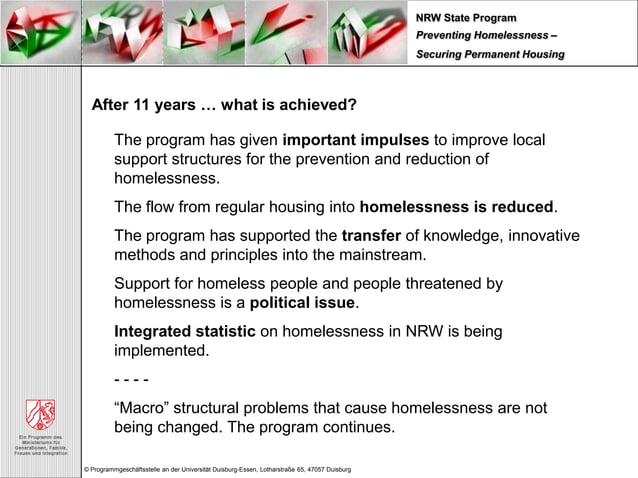 Leadership in the fight against homelessness | PPT