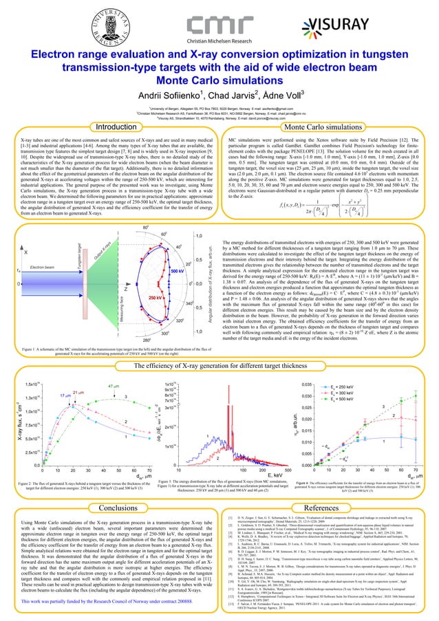 Andrii Sofiienko - Electron range evaluation and X-ray conversion optimization in tungsten ...