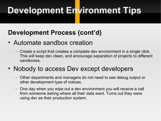 Development Environment Tips | PPT
