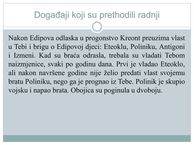 Sofoklo, Antigona | PPTX