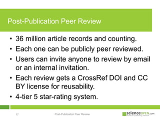 ScienceOpen for Researchers | PPTX