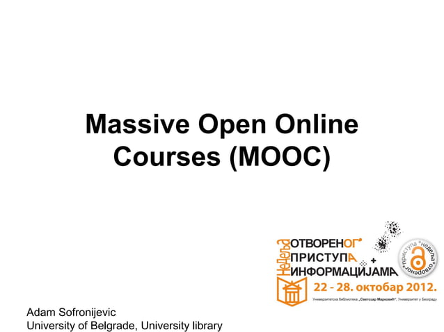 Massive Open Online Courses (MOOC) | PPT