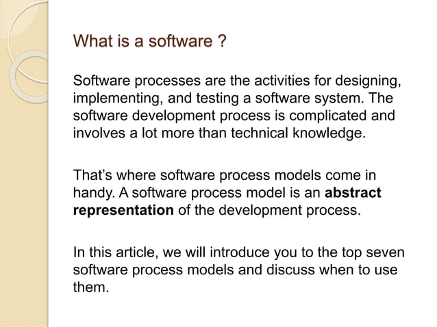 SoftWare processing and their rules for How to process | PPT
