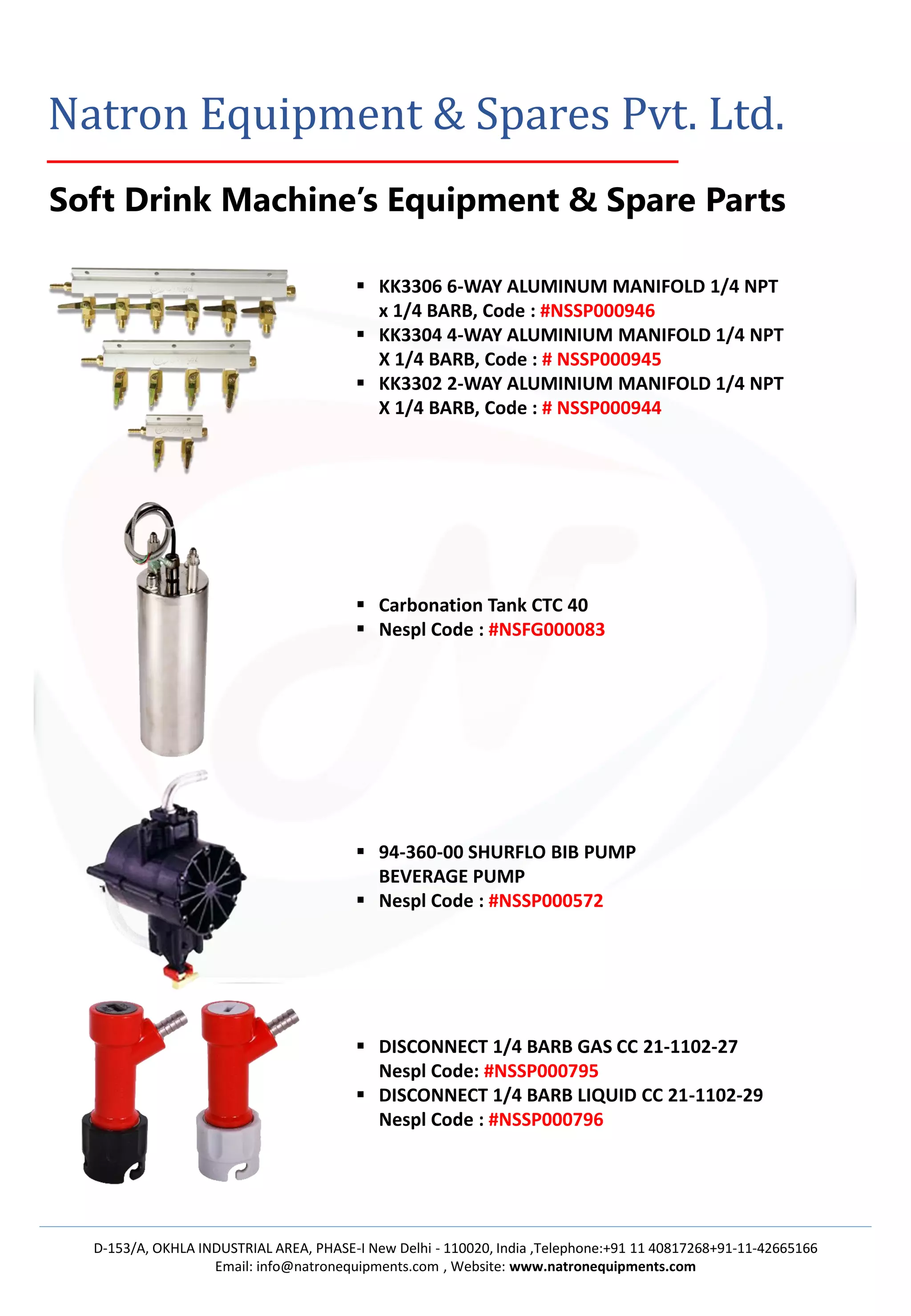 Post Mix Machine and Spare Parts | PDF