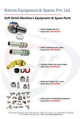Post Mix Machine and Spare Parts | PDF