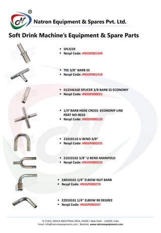 Soft Drink Machine | Beverage Equipment & Spare Parts Solution Provider ...