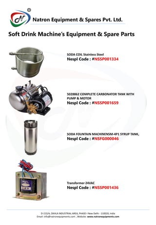 Soft Drink Machine | Beverage Equipment & Spare Parts Solution Provider ...