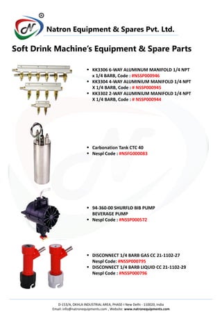 Soft Drink Machine | Beverage Equipment & Spare Parts Solution Provider ...