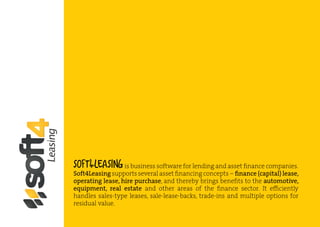 Soft4Leasing - Software for lending and asset finance companies. Obtain ...