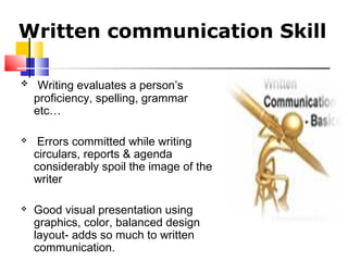 Soft and communication skills | PPT