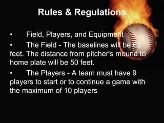 Softball Game Rules