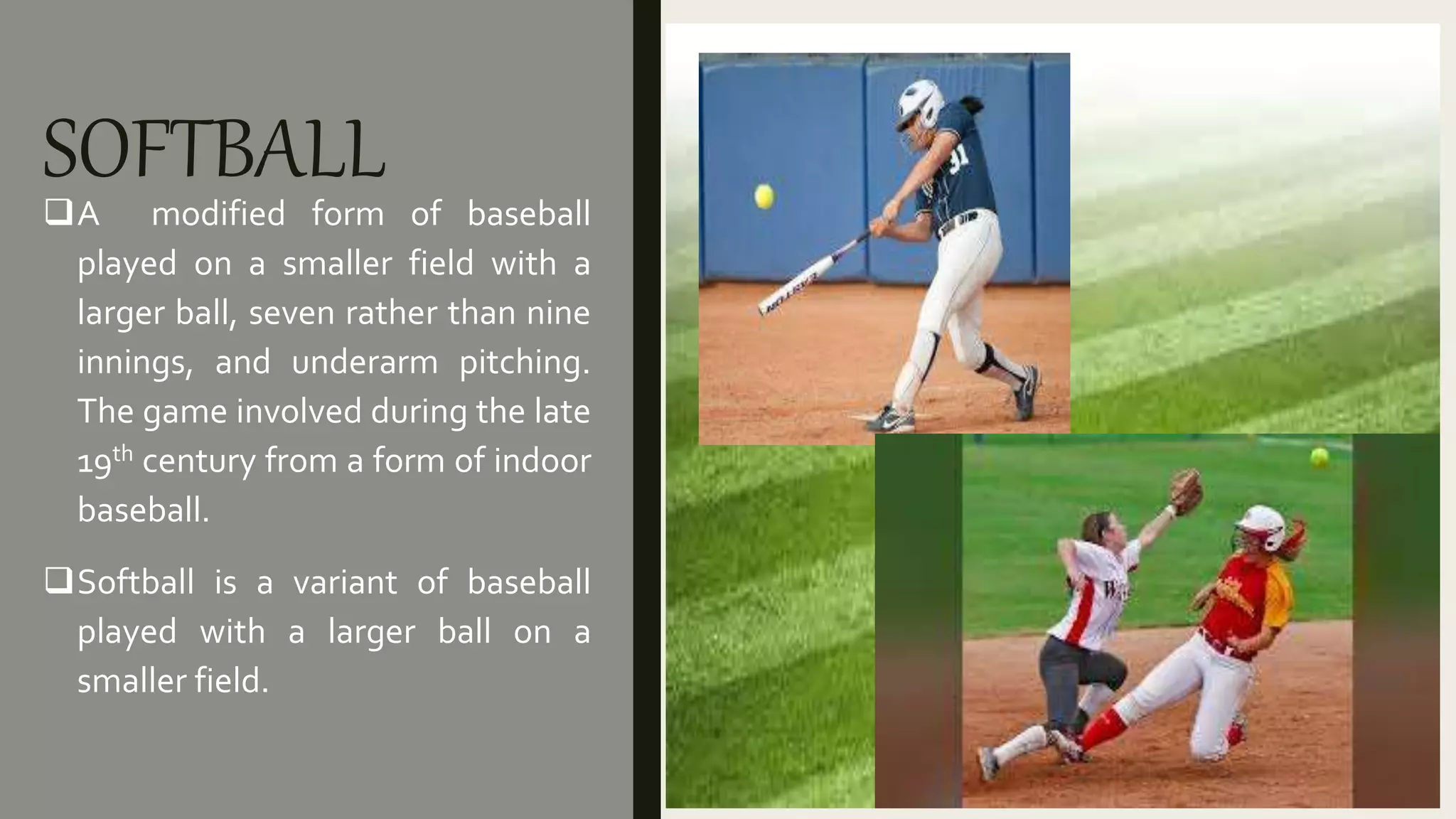 softball ppt. | PPTX | Baseball | Sports