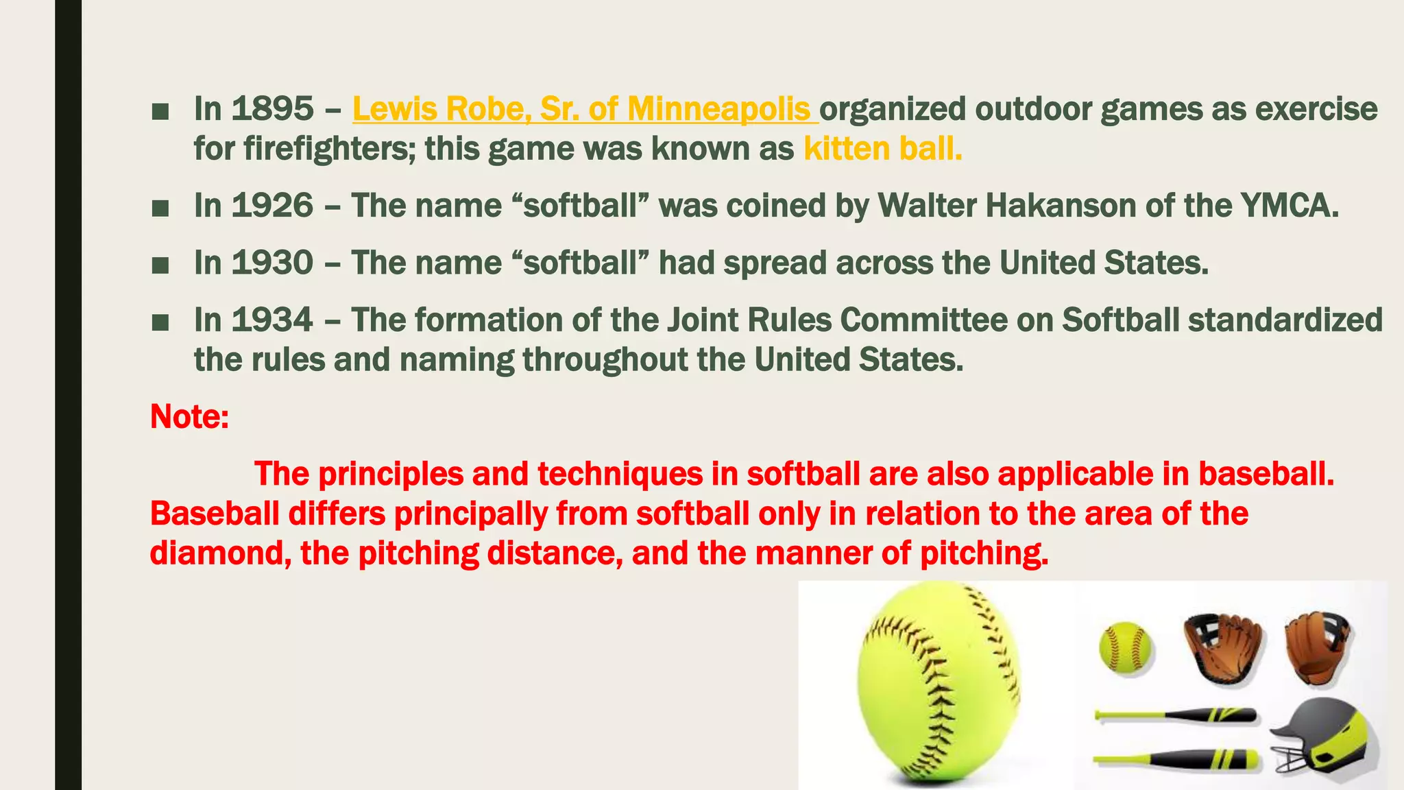 softball ppt. | PPTX