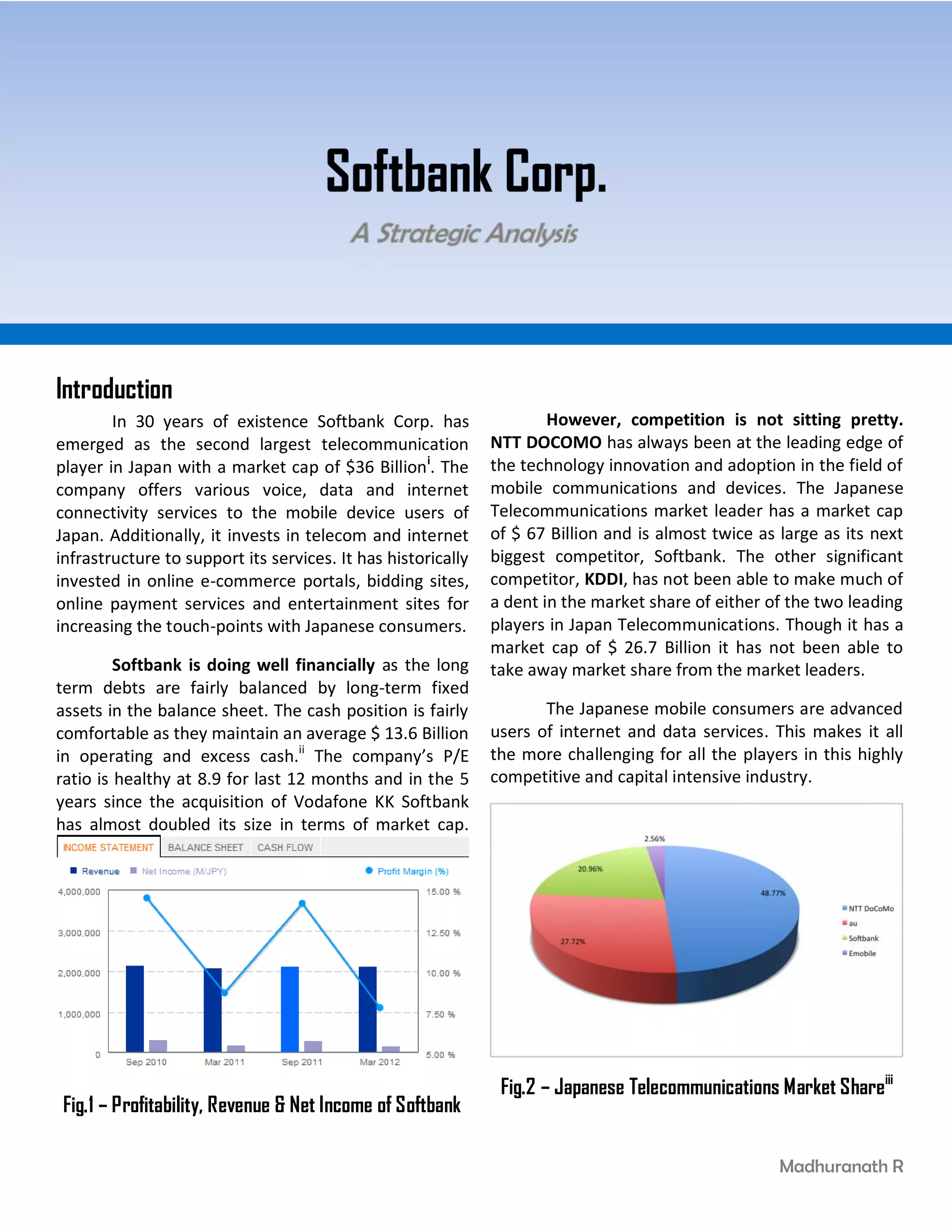 Softbank Japan - Technology Strategy Analysis | PDF