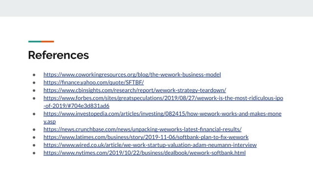 Soft bank wework company presentation | PPT