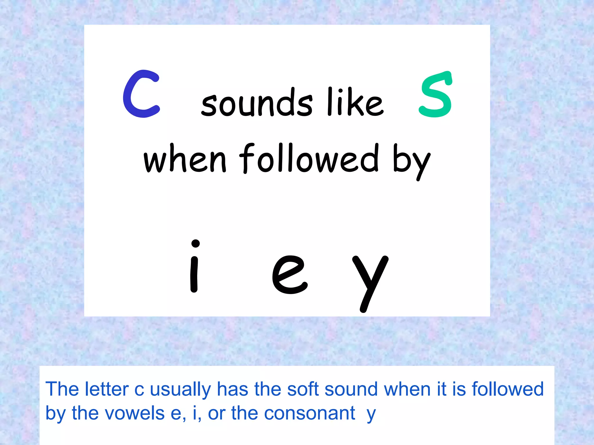 Soft c and hard c | PDF