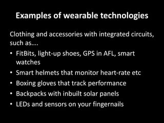Wearable Technologies | PPTX