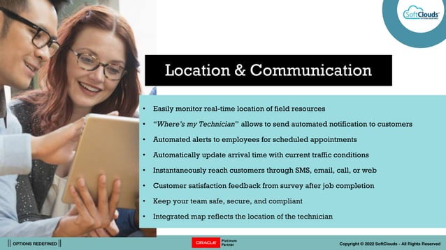Oracle Field Service | SoftClouds | PPTX | Cloud Computing | Internet