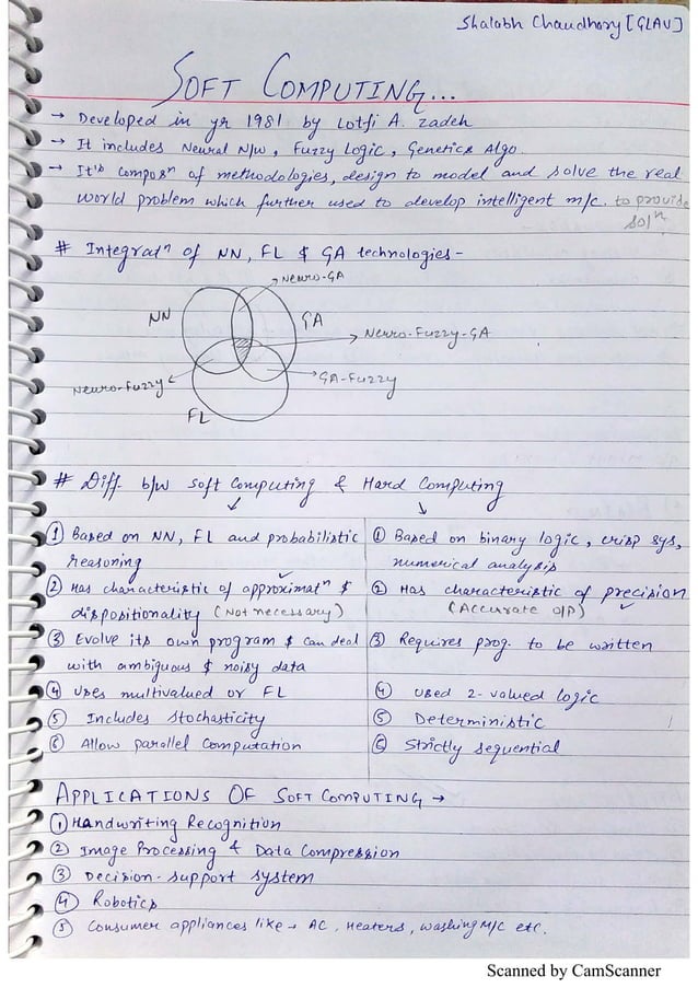 Soft Computing [NN,Fuzzy,GA] Notes | PDF