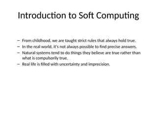 Soft_Computing_Presentation for soft computing | PPTX