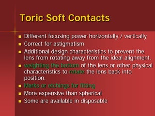 Soft Contact Lenses: Material, Fitting, and Evaluation | PDF
