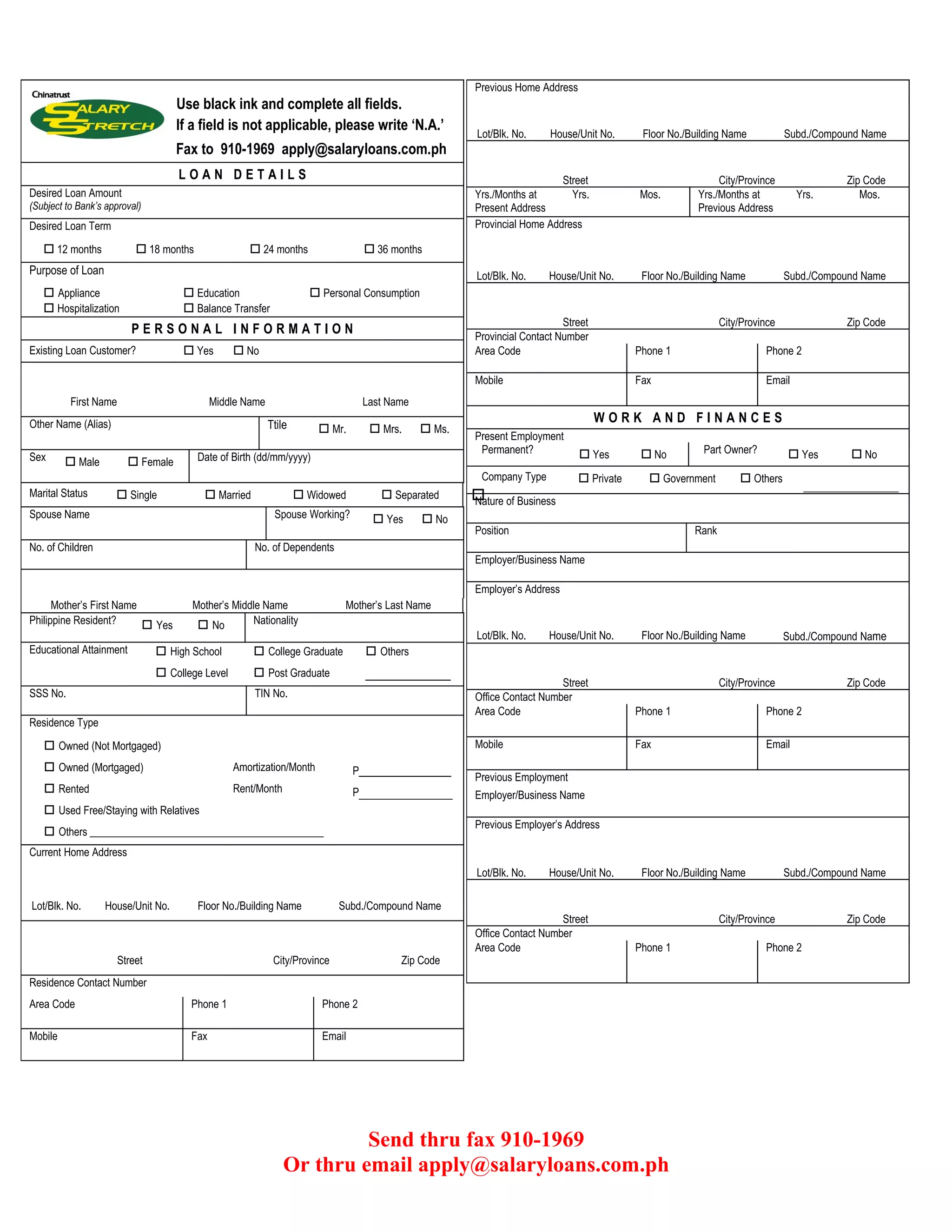 Softcopy Application Form | DOC