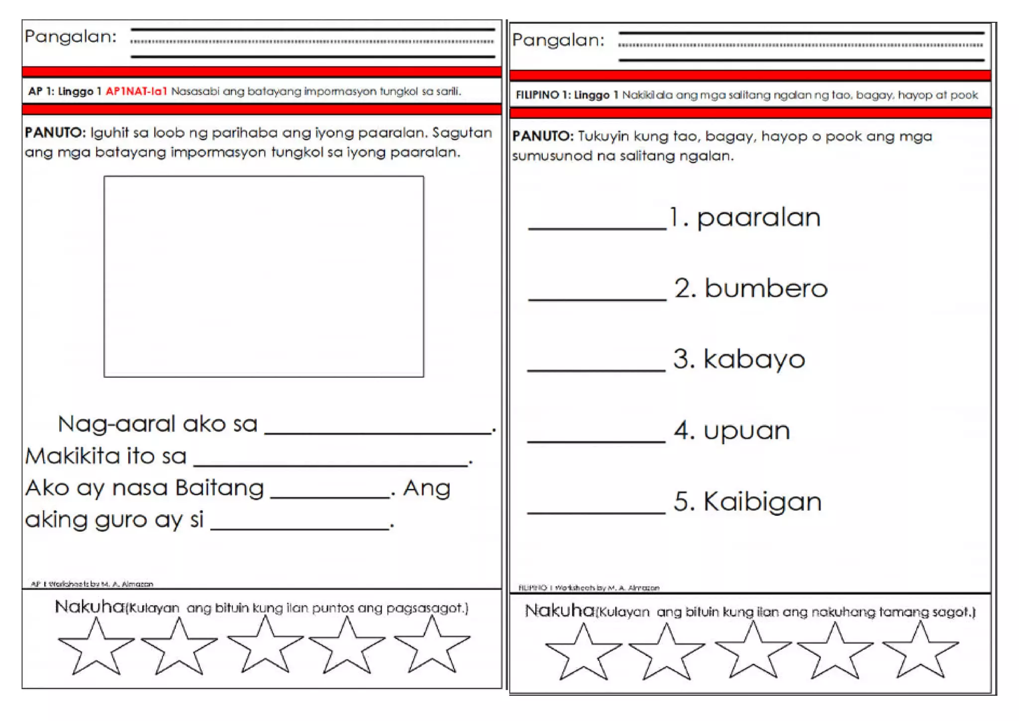 Schooling materials for Kindergarten and grade elementary students from ...