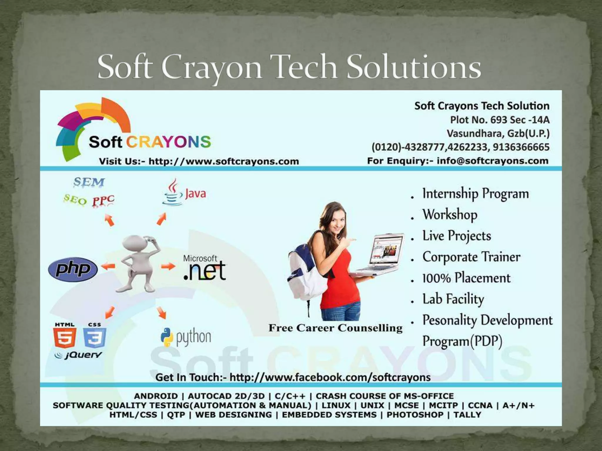 Soft crayon tech solutions | PPT