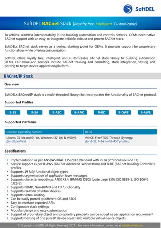 SoftDEL BACnet Stack | PDF | Operating Systems | Computer Software and ...