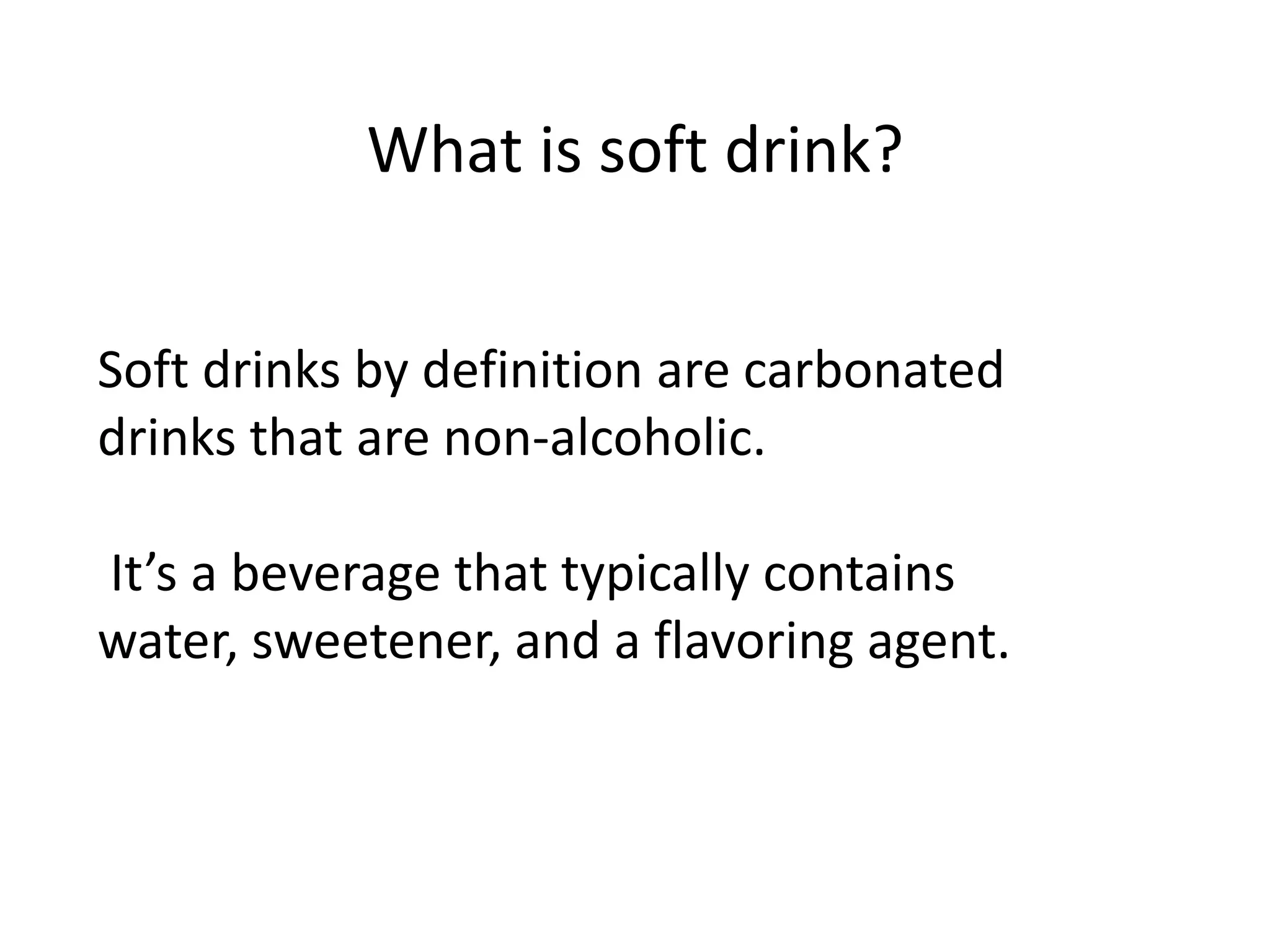 Soft drinks | PPTX