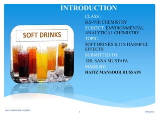 Soft drinks and its harmful effects