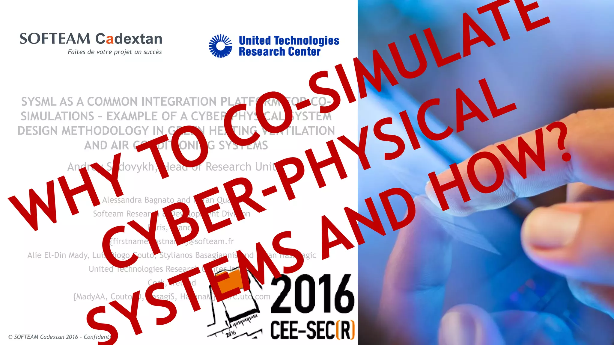 Sysml As A Common Integration Platform For Co Simulations Example Of