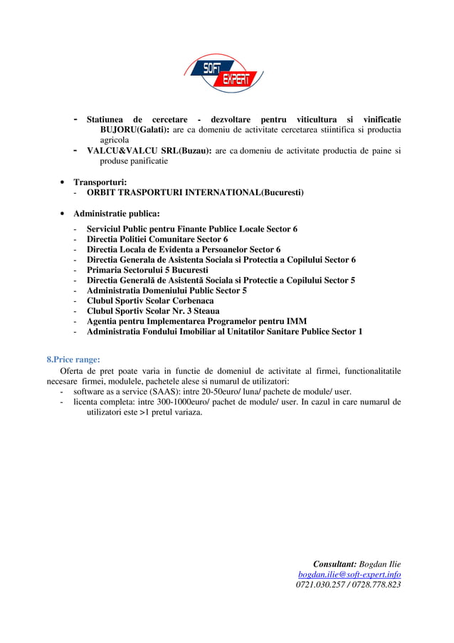 Soft Expert - solutii integrate de business | PDF