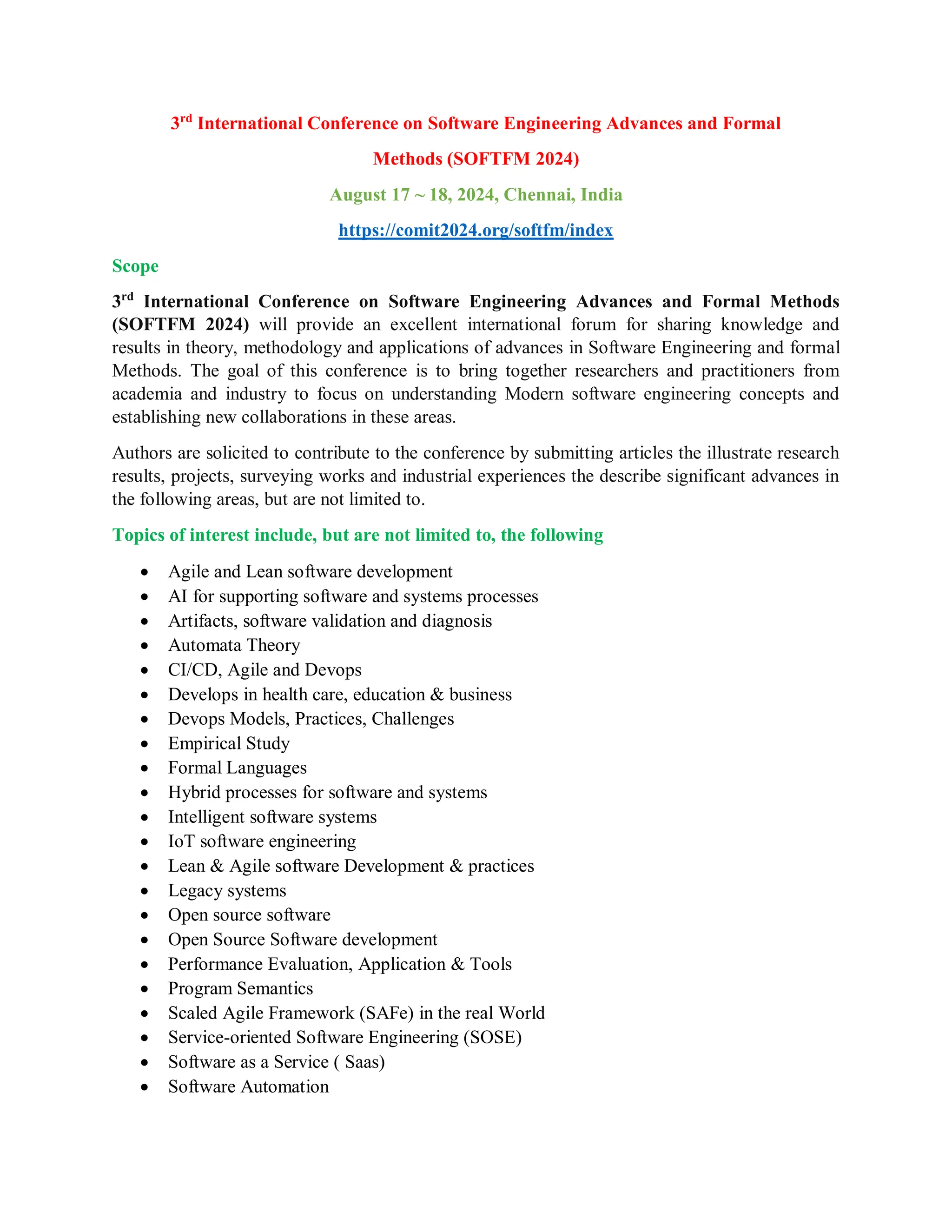 Registration is currently open **** 3rd International Conference on ...