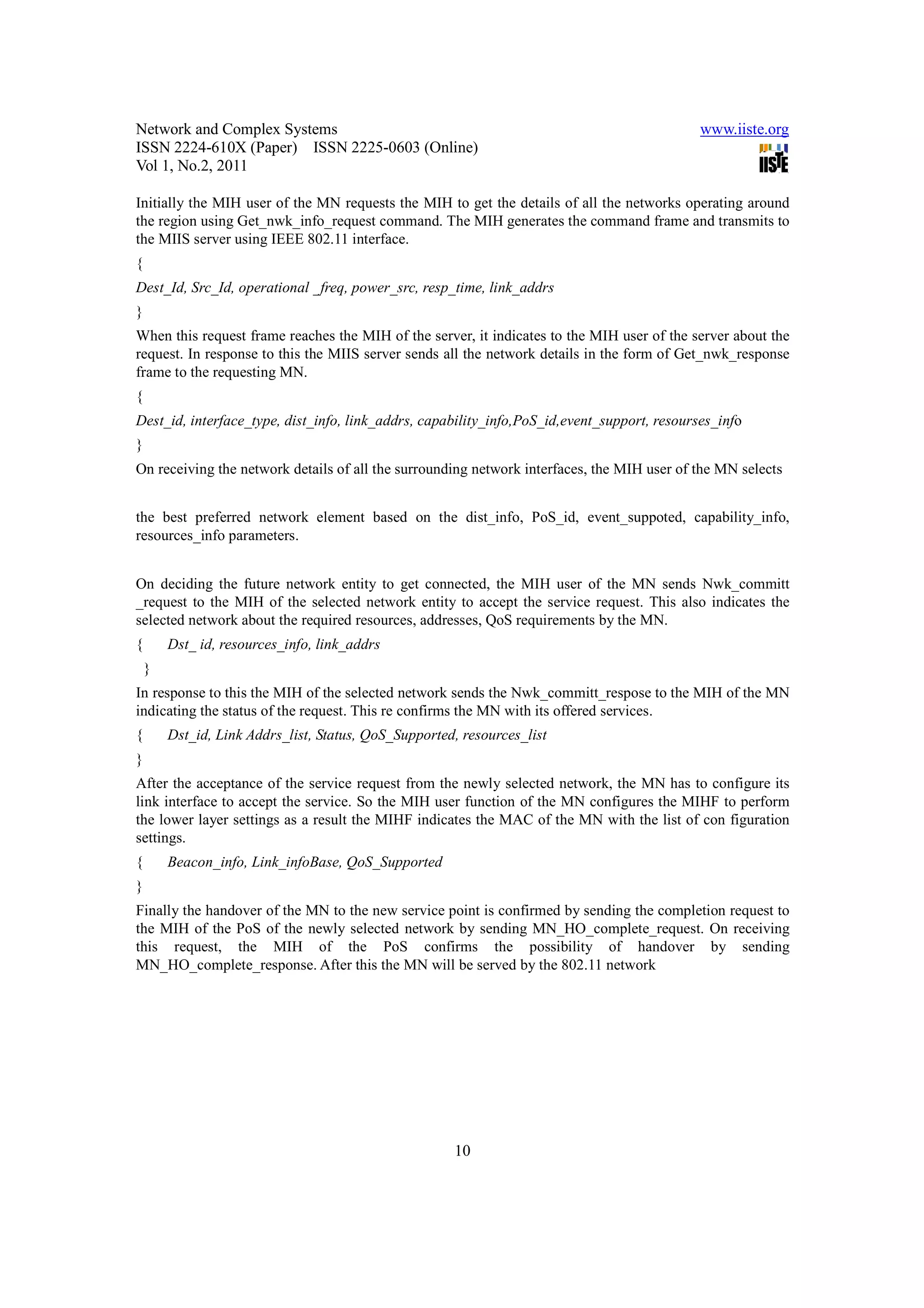 Soft handover scheme for wsn nodes using media independent handover functions | PDF