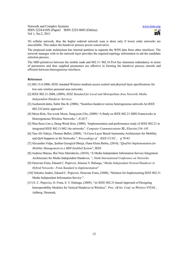 Soft handover scheme for wsn nodes using media independent handover functions | PDF