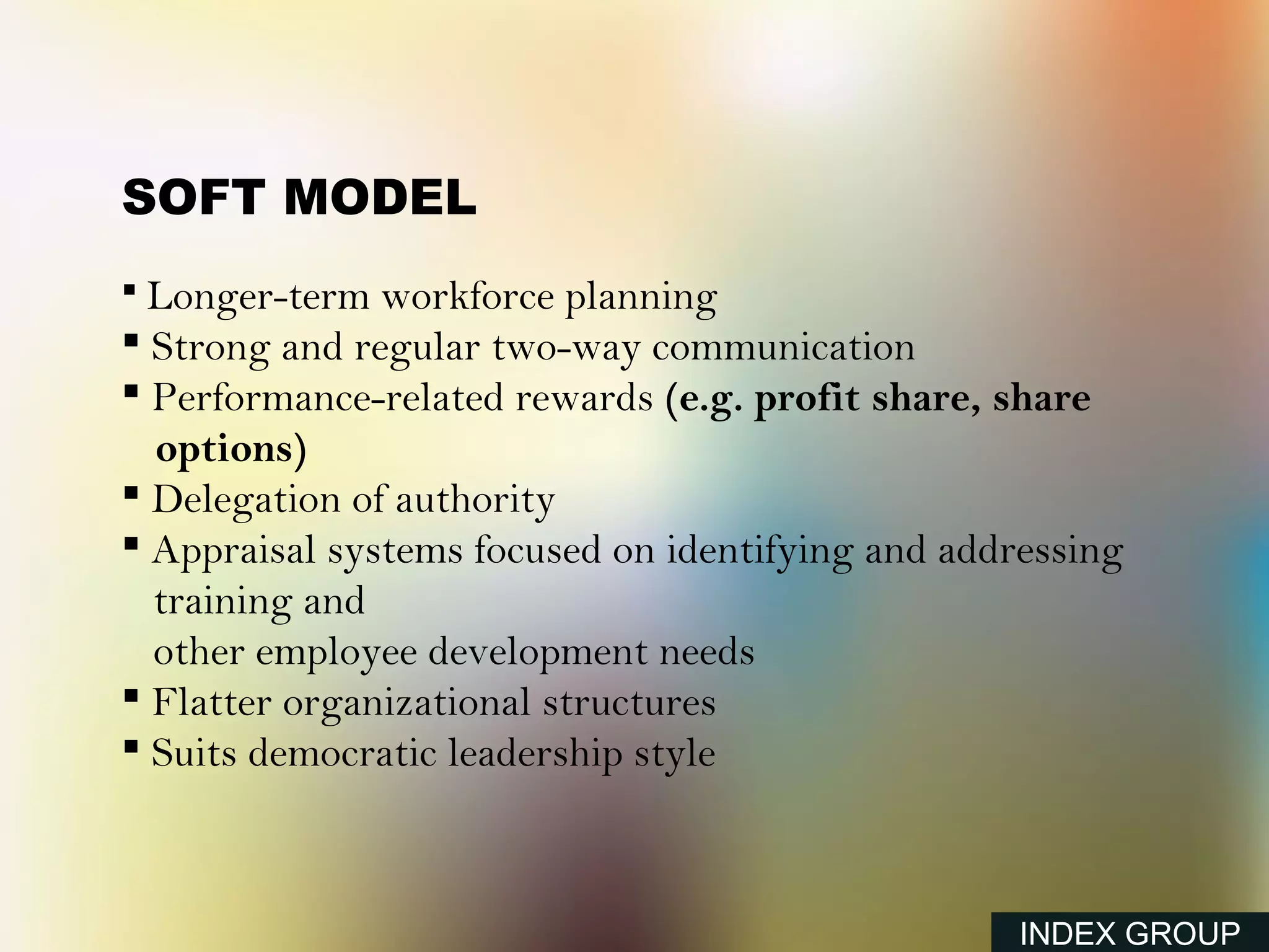 Soft & Hard Model of HRM | PPT