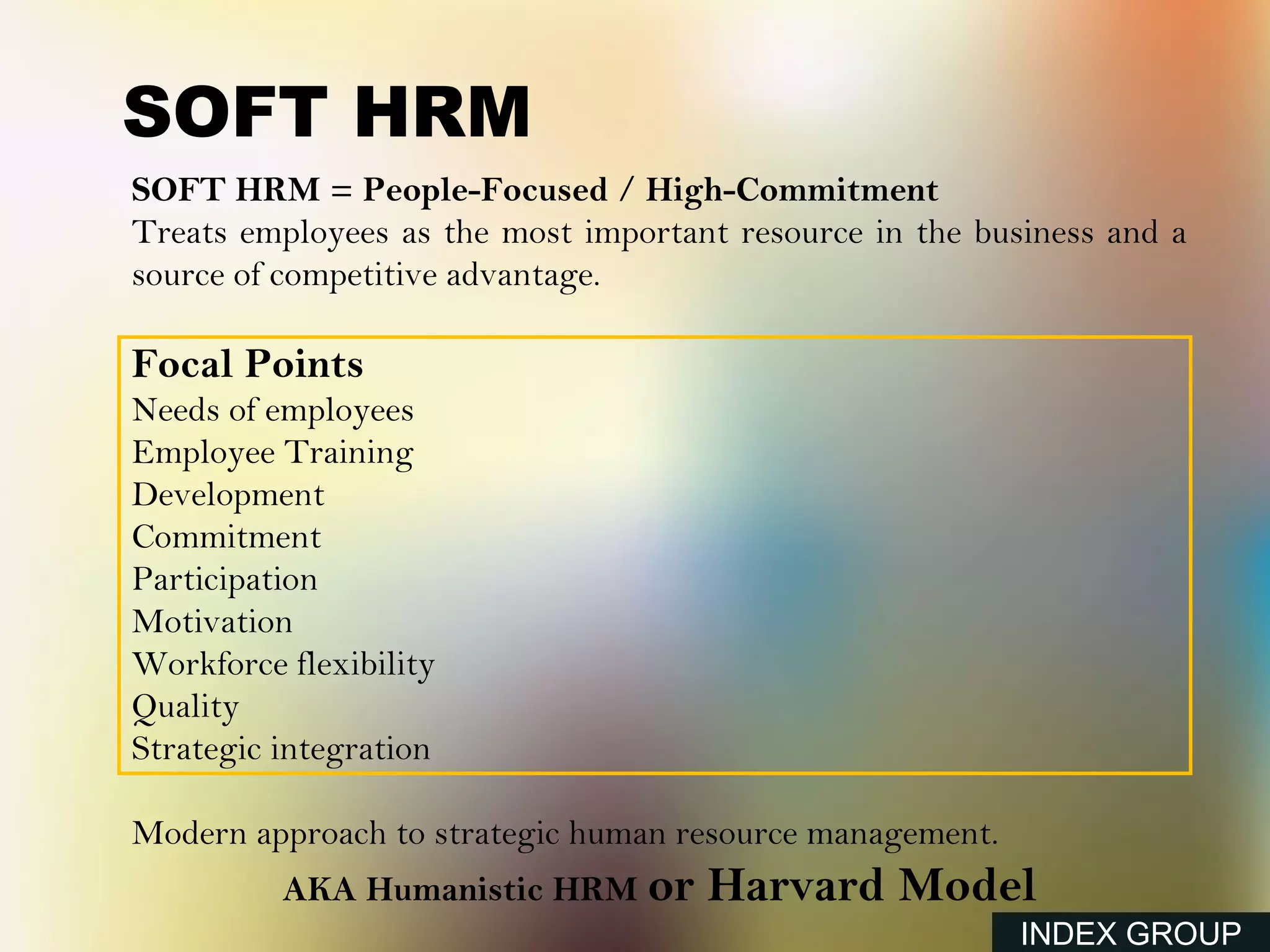 Soft & Hard Model of HRM | PPT