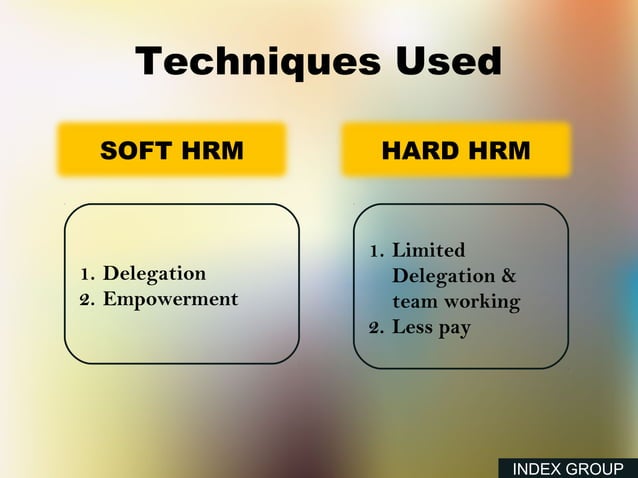 Soft & Hard Model of HRM | PPT