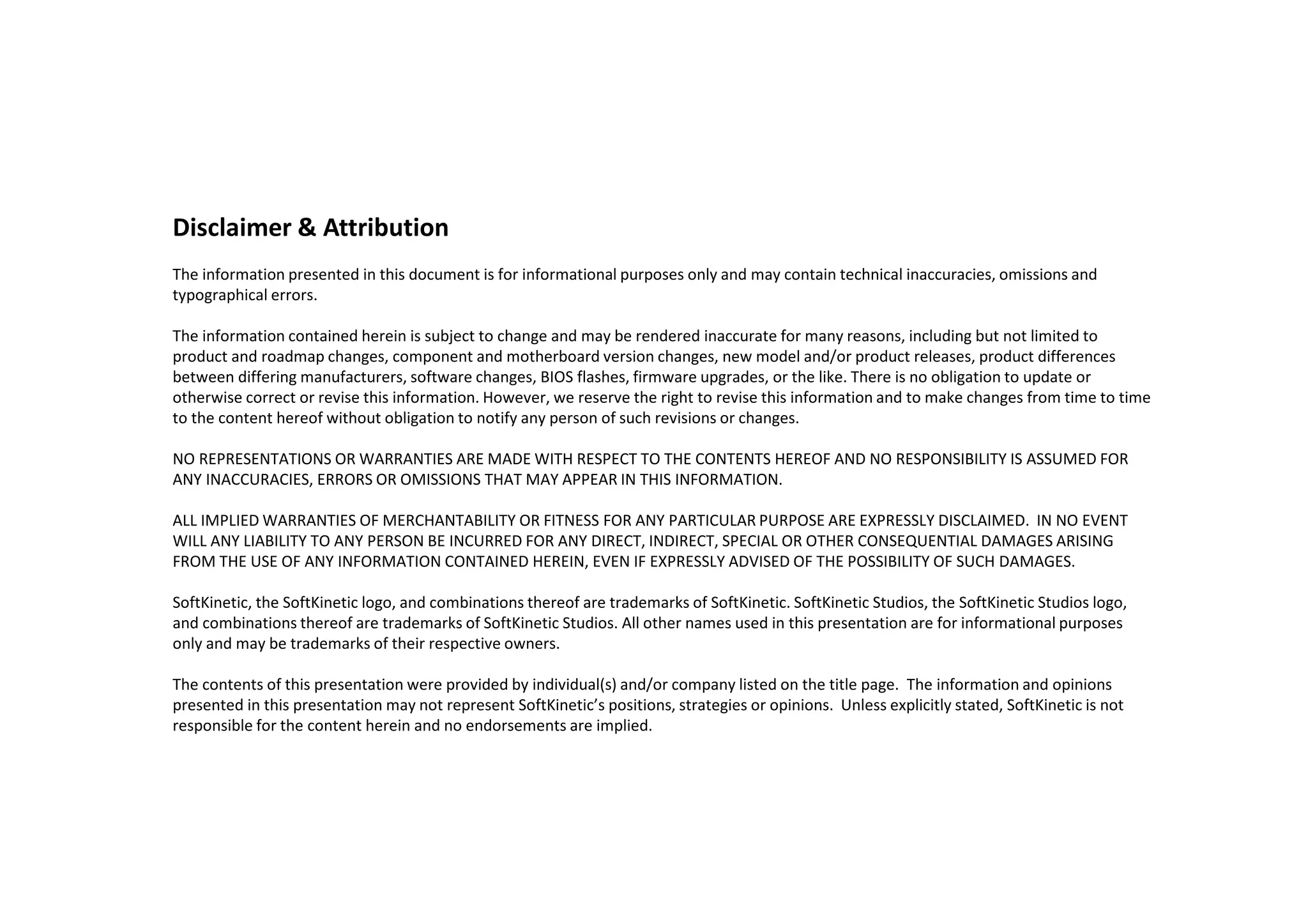 Softkinetic user interface evolution by Ilse Ravyse and Tanya Varbanove ...