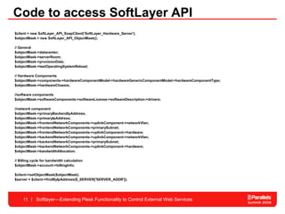 SoftLayer-Extending Plesk Functionality | PPT