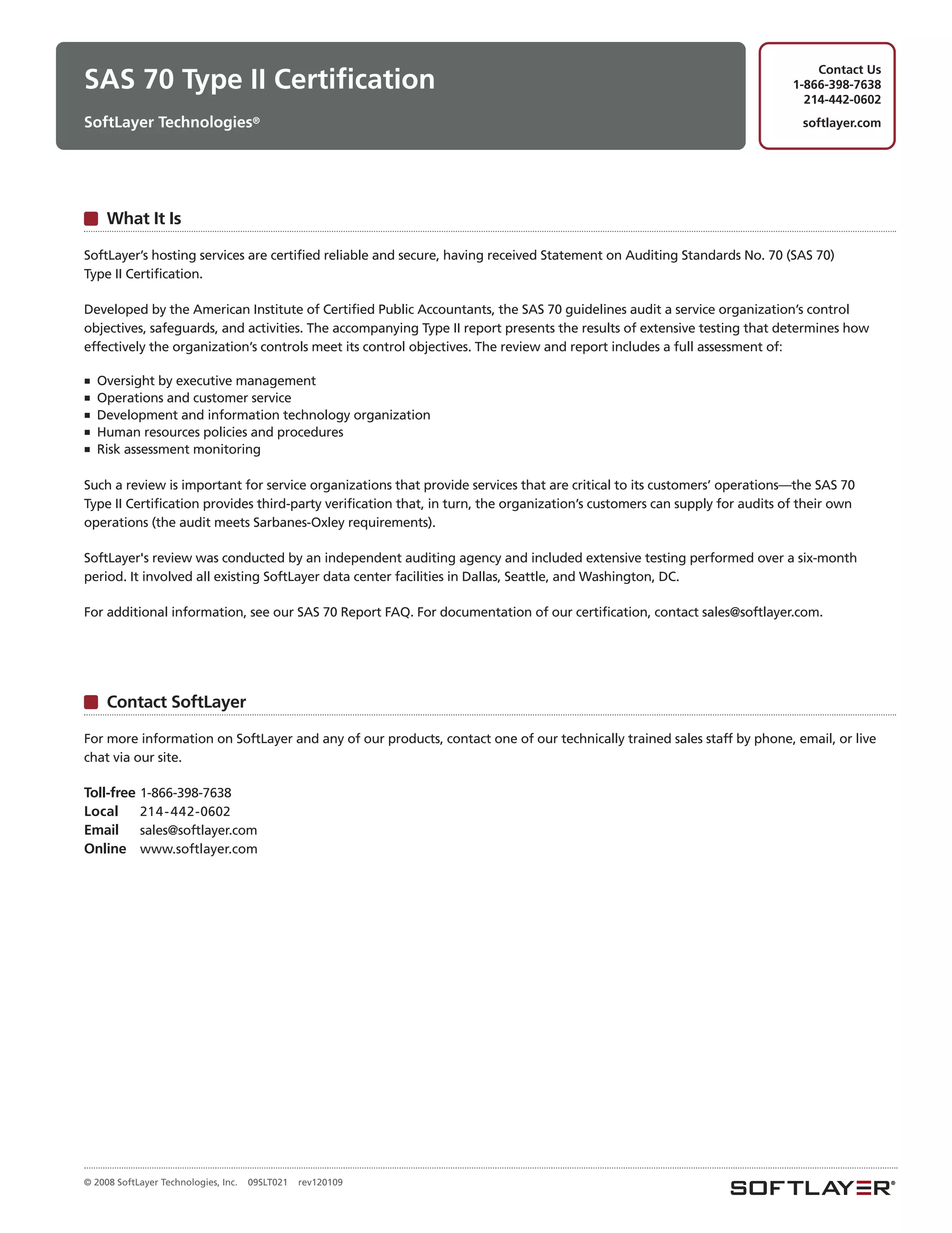 Soft Layer Sas70 | PDF