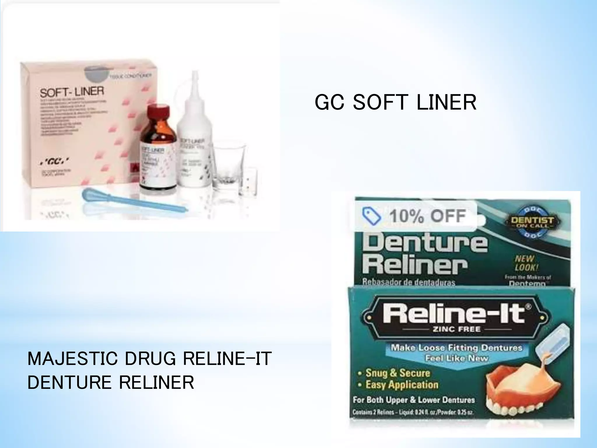 Soft liners and tissue conditioners | PPTX